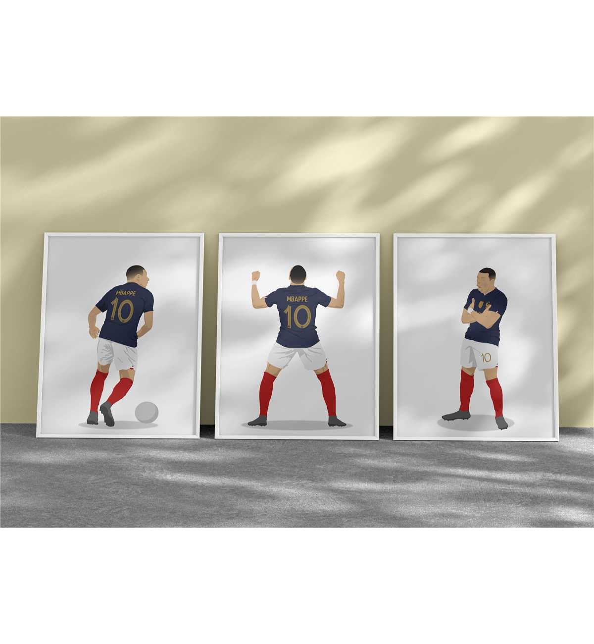 Printable Kylian Mbappe World Cup Posters, Set of | Inspire Uplift