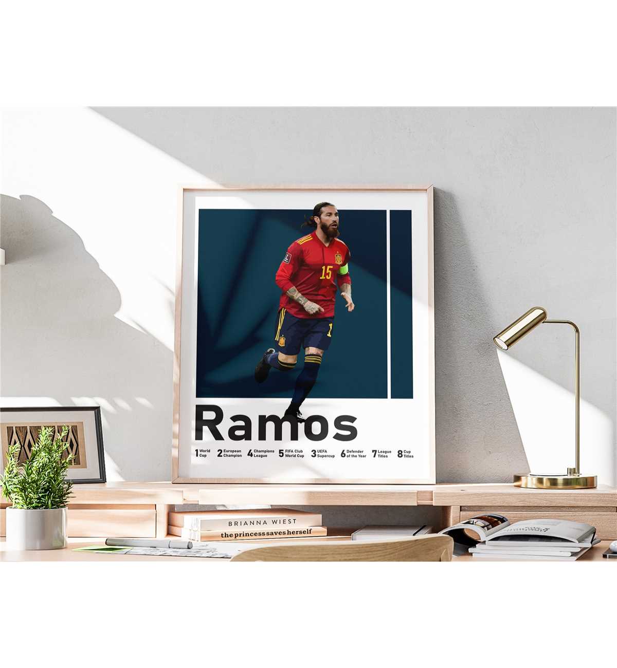 Printable Sergio Ramos Poster, Man Cave Decoration, Ramos | Inspire Uplift