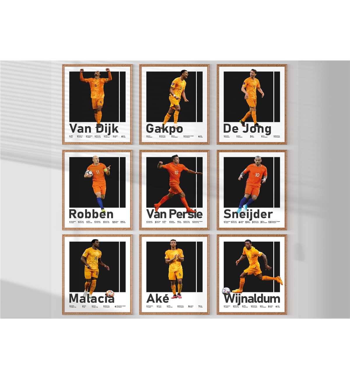Printable 9 Dutch National Footballers Poster Bundle, Van | Inspire Uplift