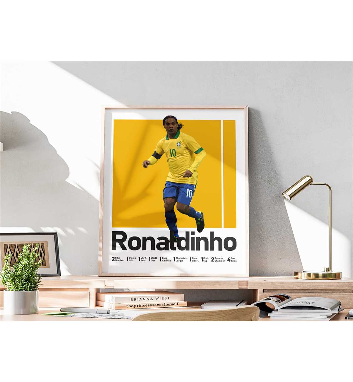 Soccer Legend, Printable Ronaldinho Gaucho Poster, Brazilian - Inspire ...