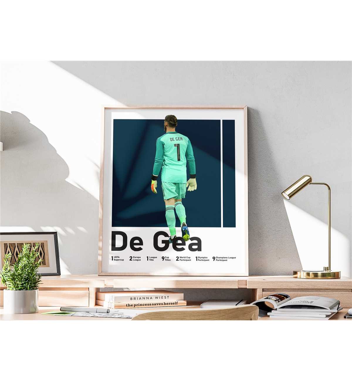 Printable David de Gea Poster, Spanish Goalkeeper, De - Inspire Uplift