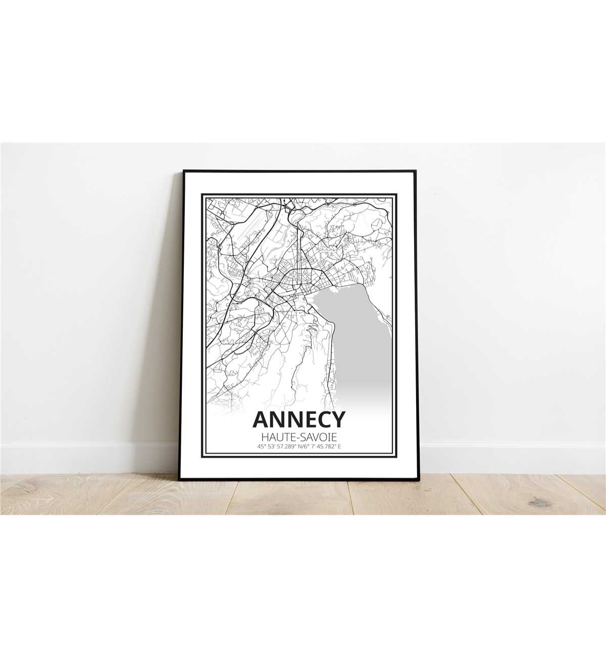 Map of Annecy, Haute-Savoie - Poster - Poster - Inspire Uplift