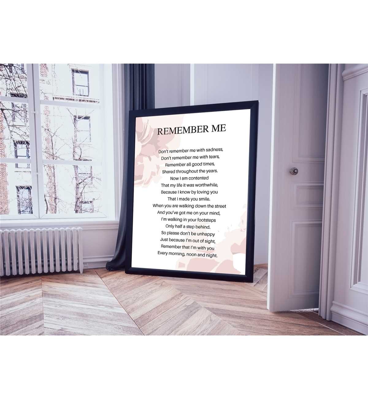 Remember Me Poem Print, Inspirational Saying Wall Art, | Inspire Uplift