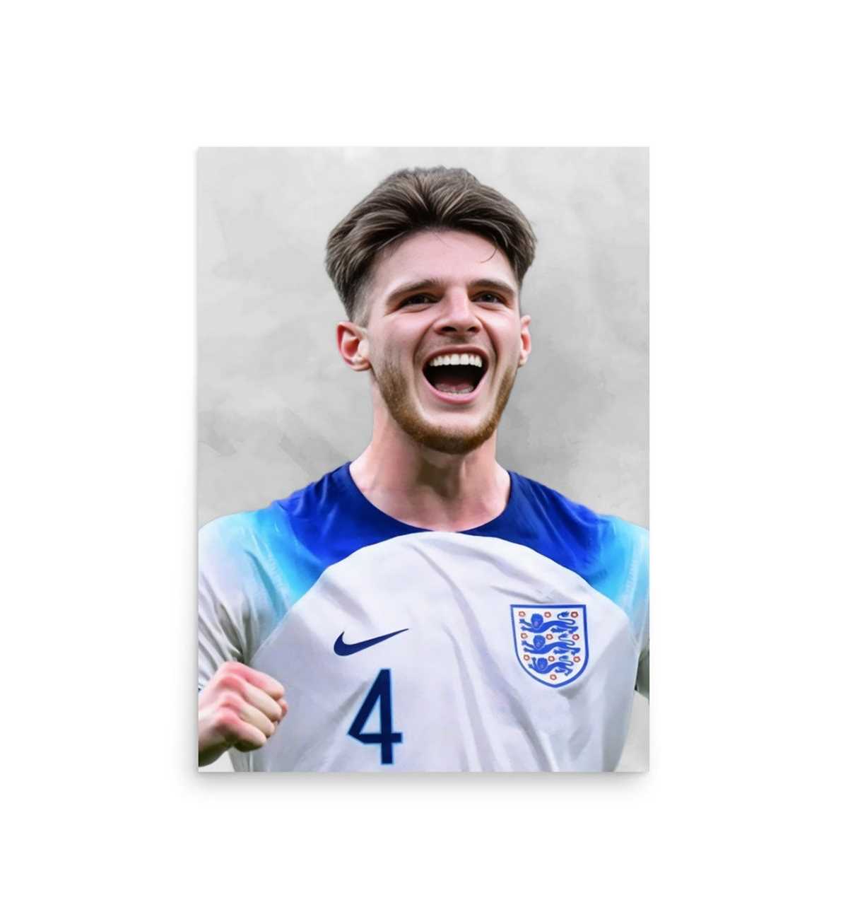 Declan Rice - England - Football - Poster - Inspire Uplift