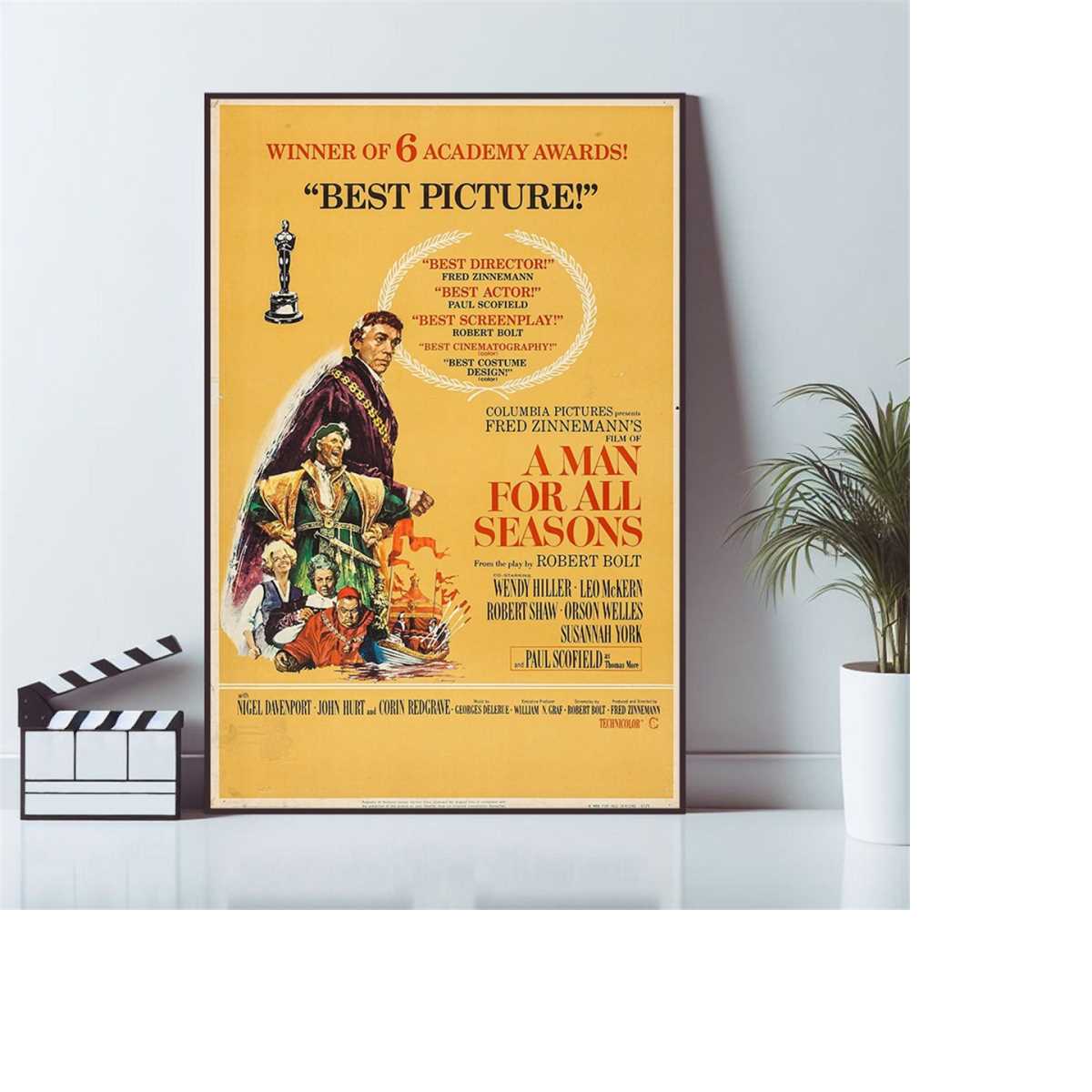 A Man for All Seasons, Movie Poster, Wall Art Prints, Art Po | Inspire ...