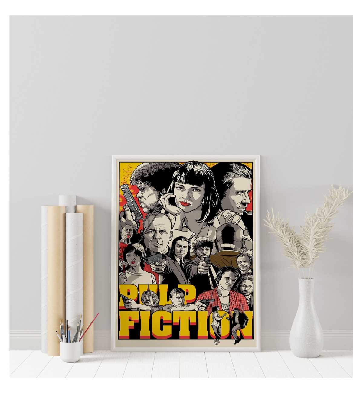 Pulp Fiction Poster - Quentin Tarantino - Minimalist | Inspire Uplift