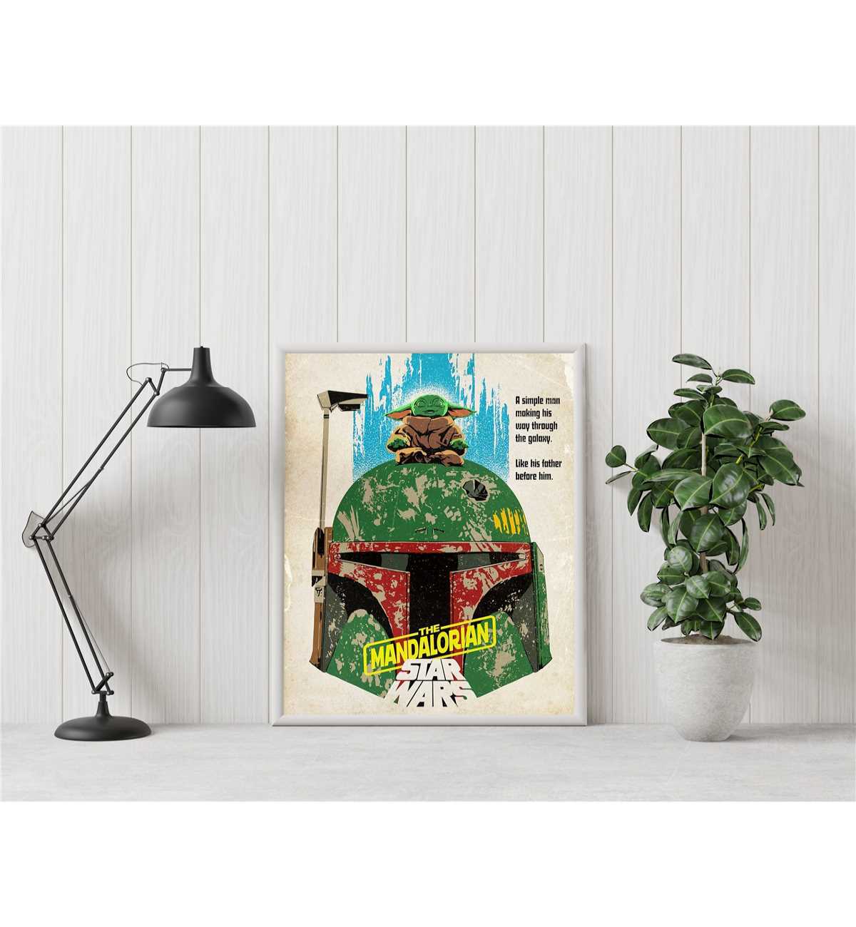 The Mandalorian Poster - Star Wars - Minimalist | Inspire Uplift