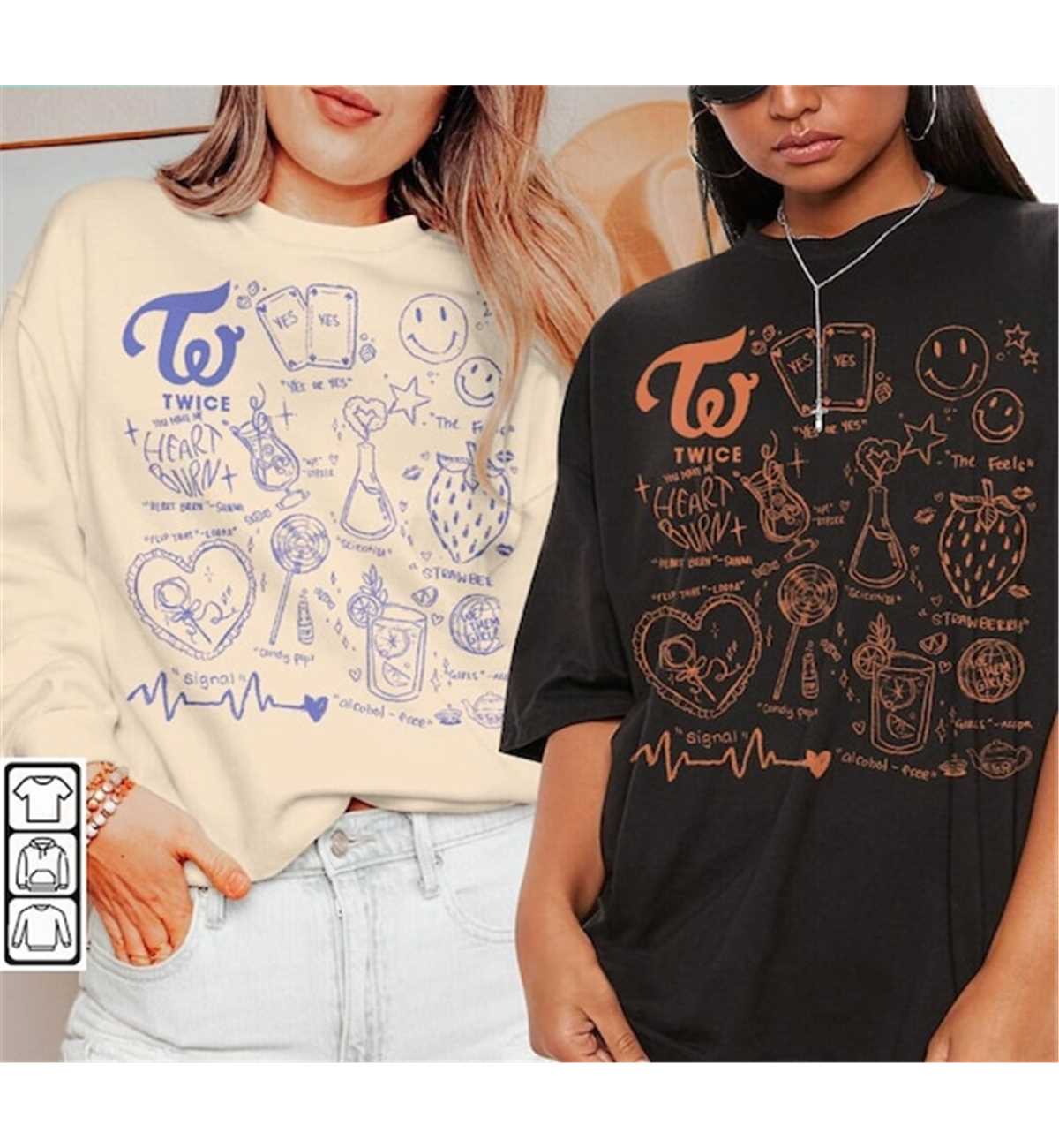 TWICE Doodle art Shirt, Vintage TWICE Kpop Album | Inspire Uplift