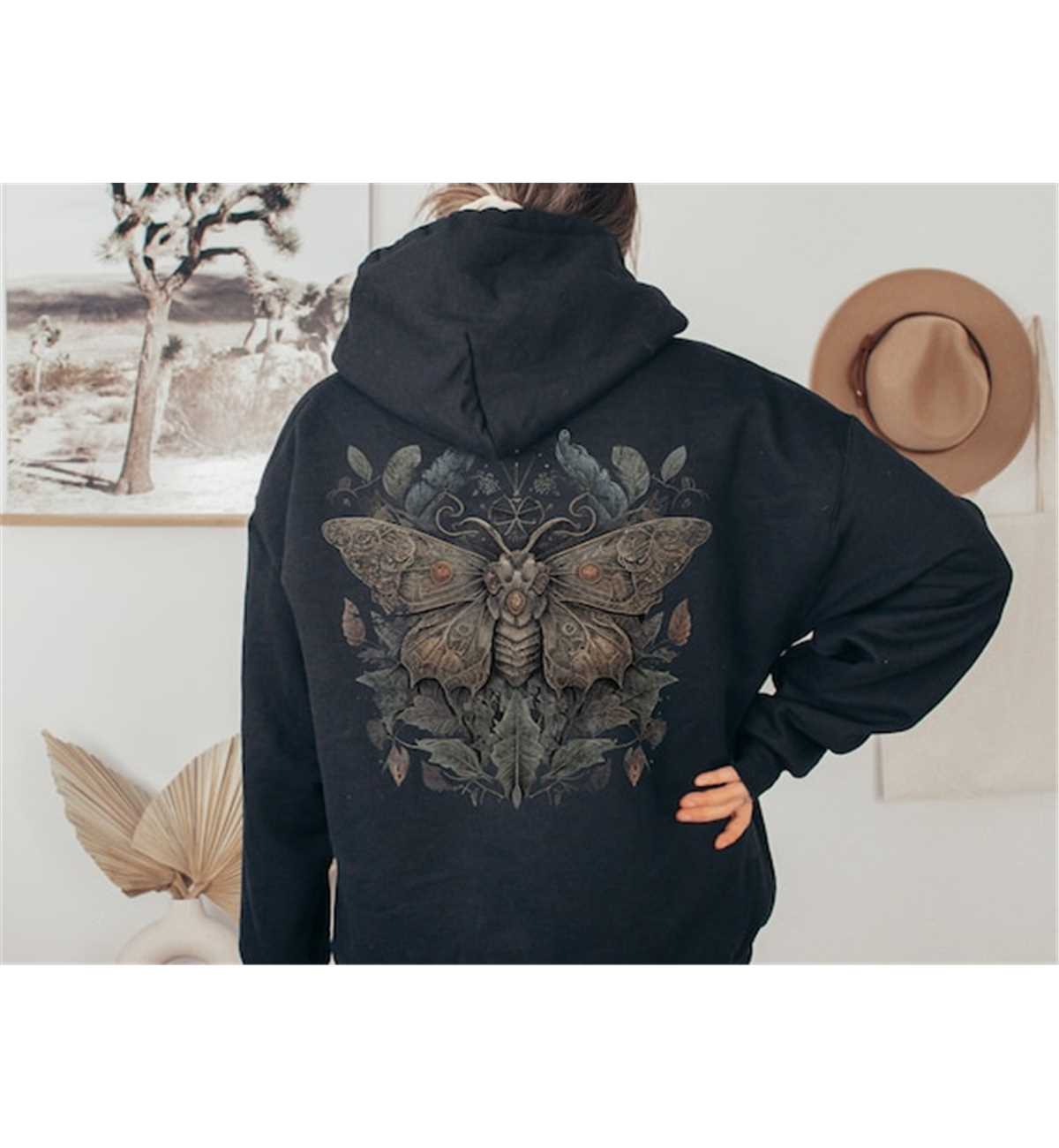 Vintage Moth Hoodie Moth Shirt Nature Forest Hoodie | Inspire Uplift
