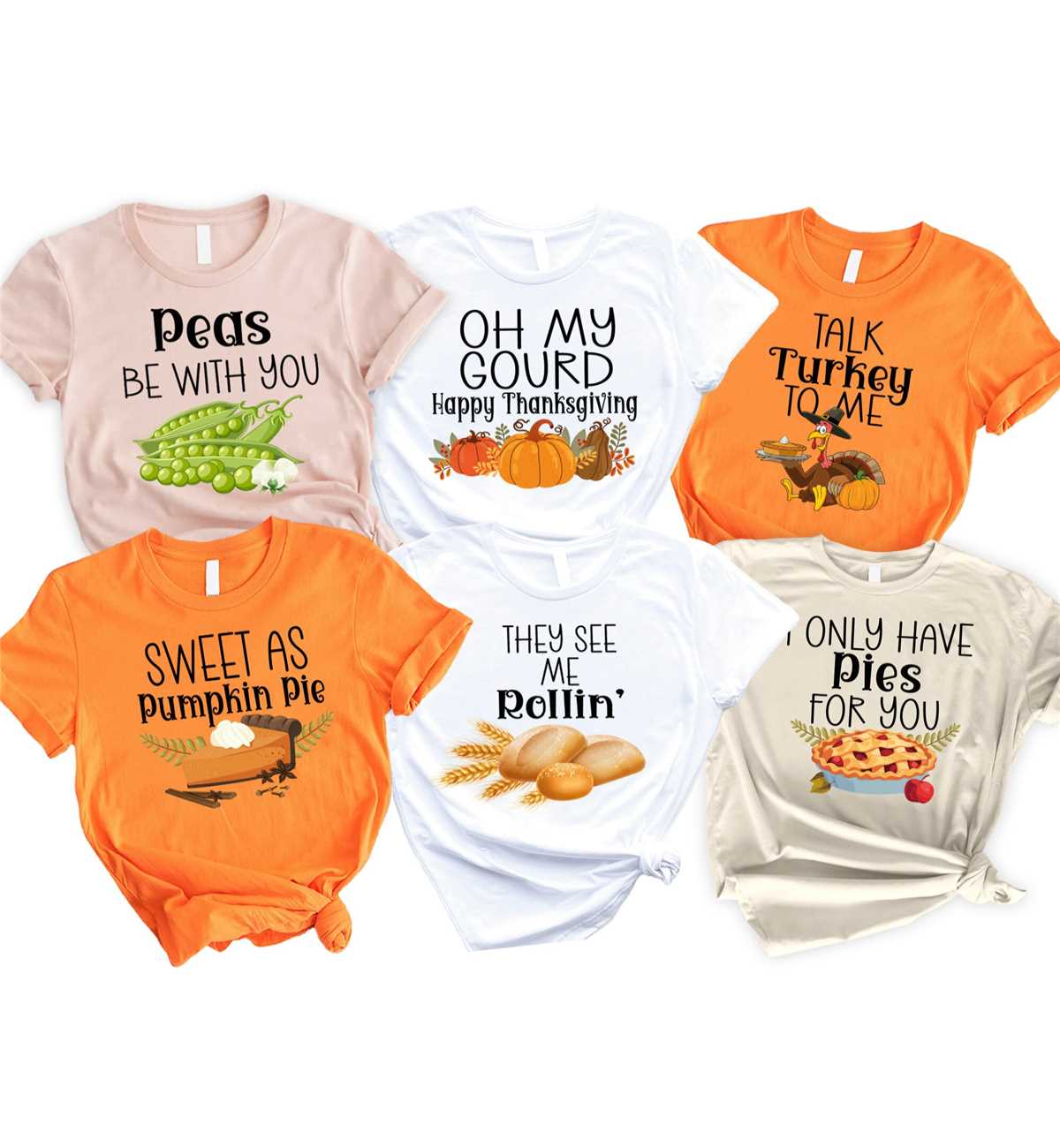 Thanksgiving Family Shirts, Thankful Puns T-Shirt, Funny Mat | Inspire ...