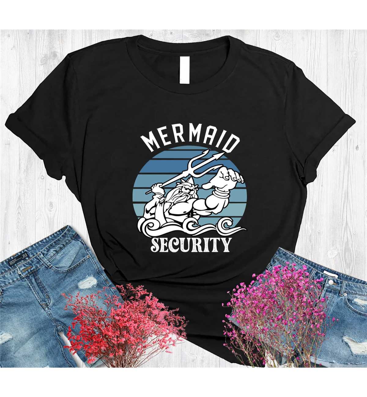Mermaid Security Shirt, Merdad Shirt, Mermaid Dad Shirt, | Inspire Uplift