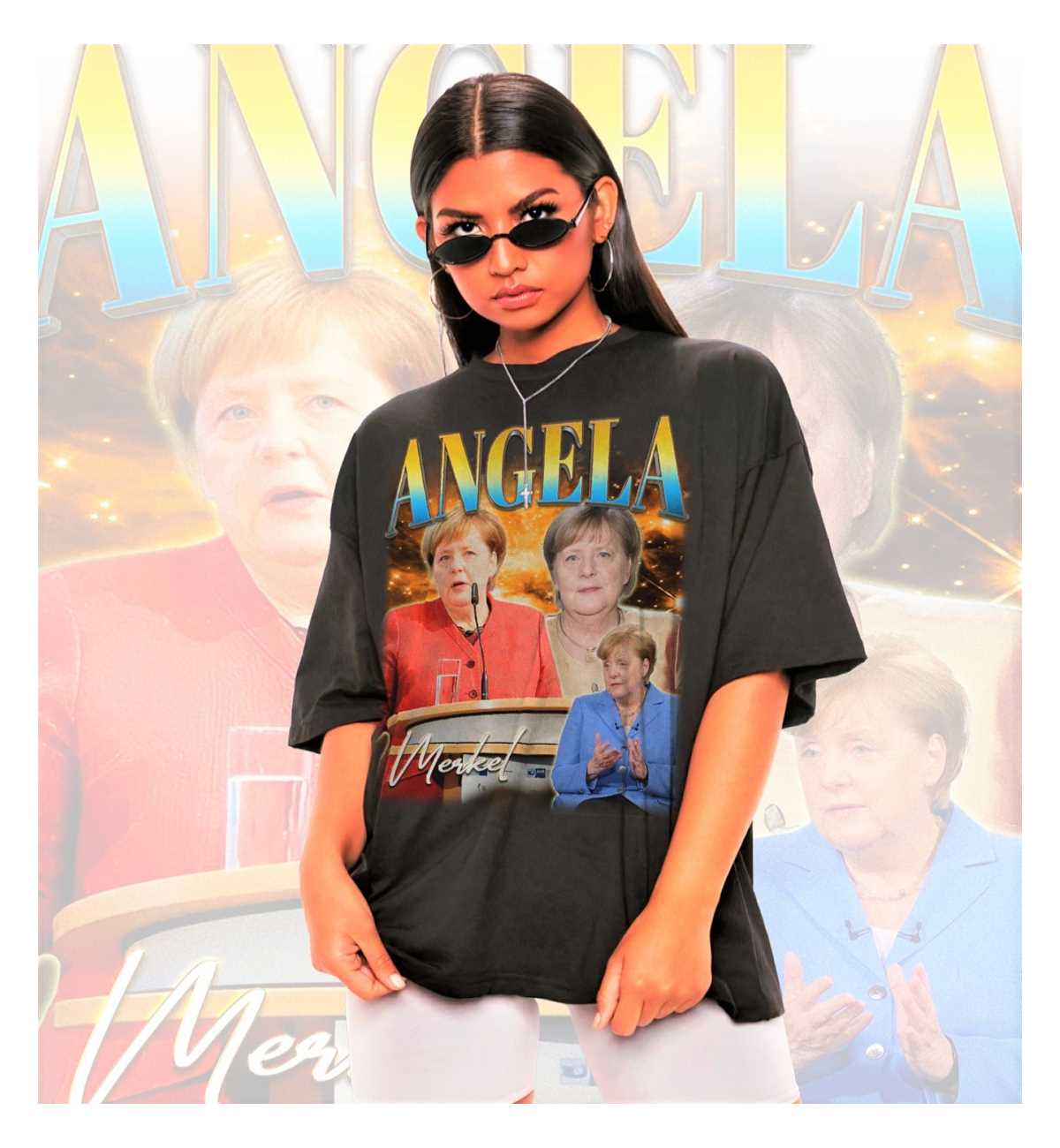 Retro ANGELA MERKEL Shirt -Angela Merkel Tshirt,Angela Merke | Inspire ...