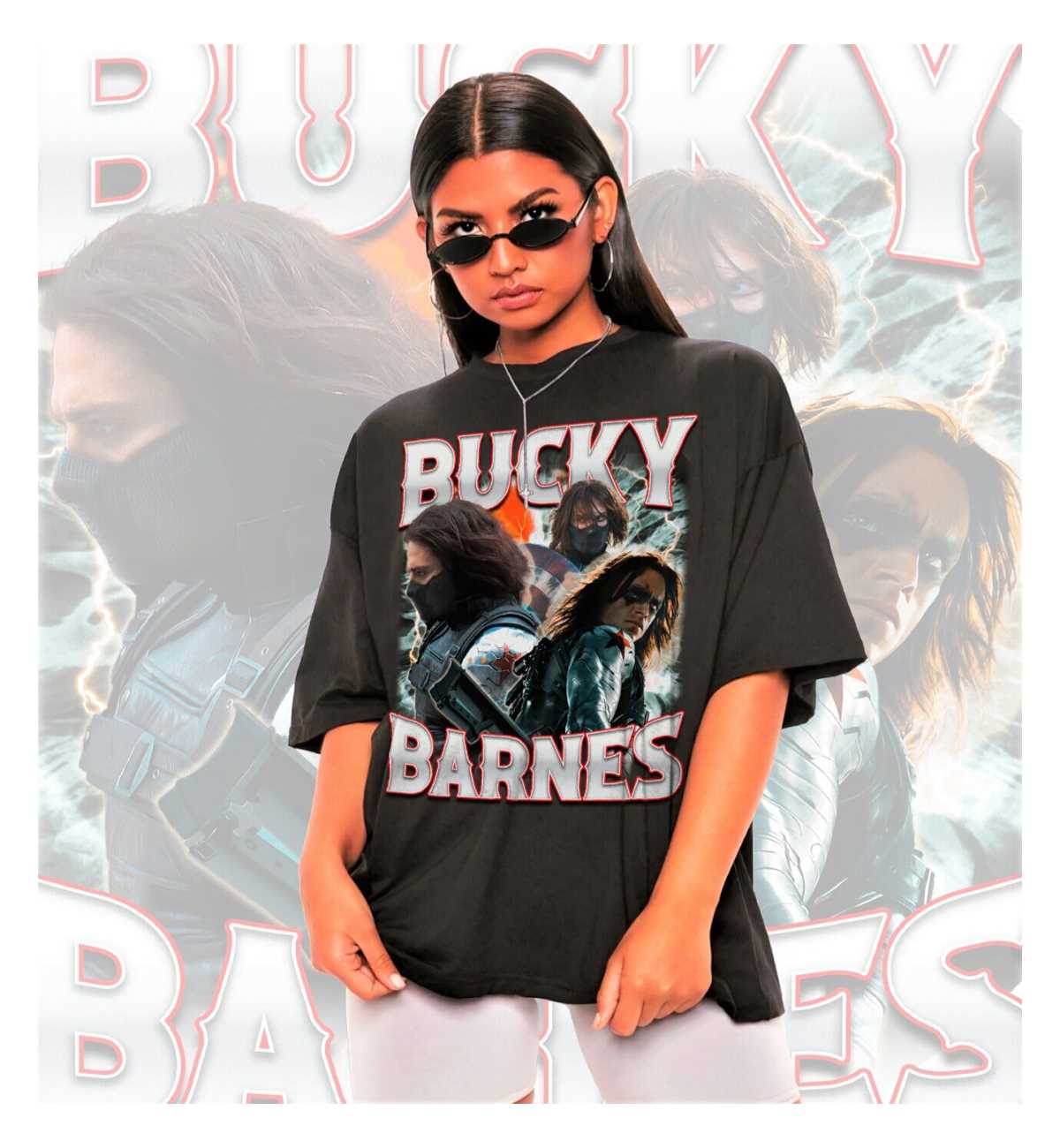 Retro Bucky Barnes Shirt -Bucky Barnes T-shirt,Sebastian Sta - Inspire ...