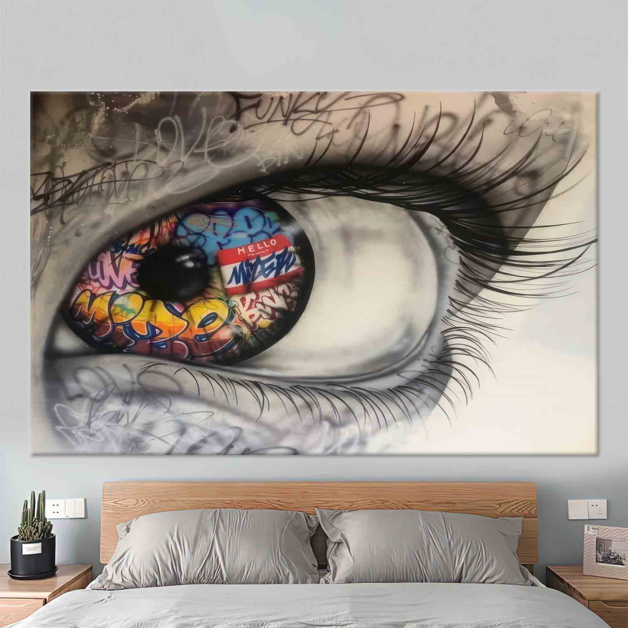 Eye Graffiti Artwork, Eye 3D Canvas, Graffiti Canvas Gift, C - Inspire ...