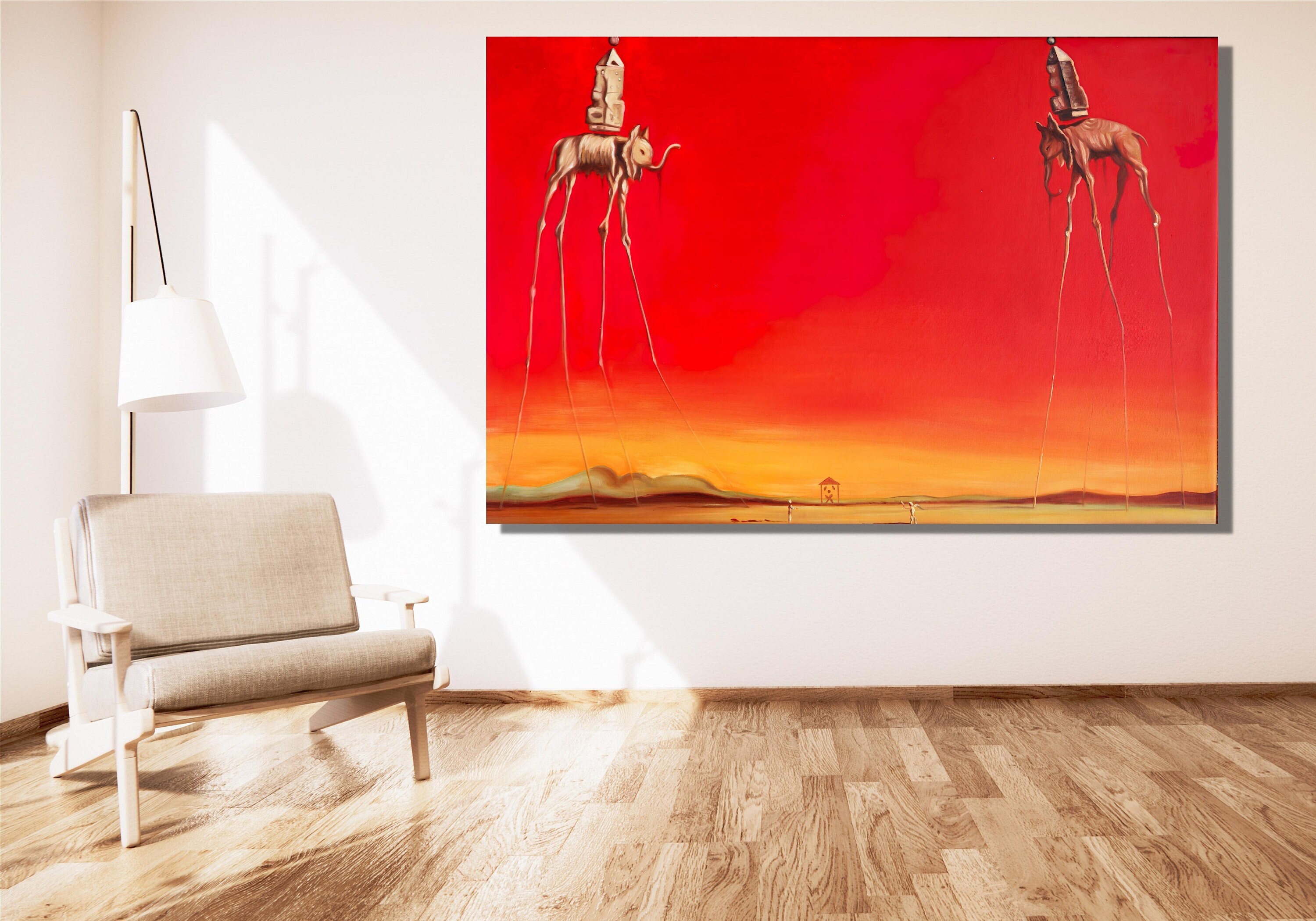Salvador Dali Elephant Tower Painting,Salvador Dali Poster,E | Inspire ...