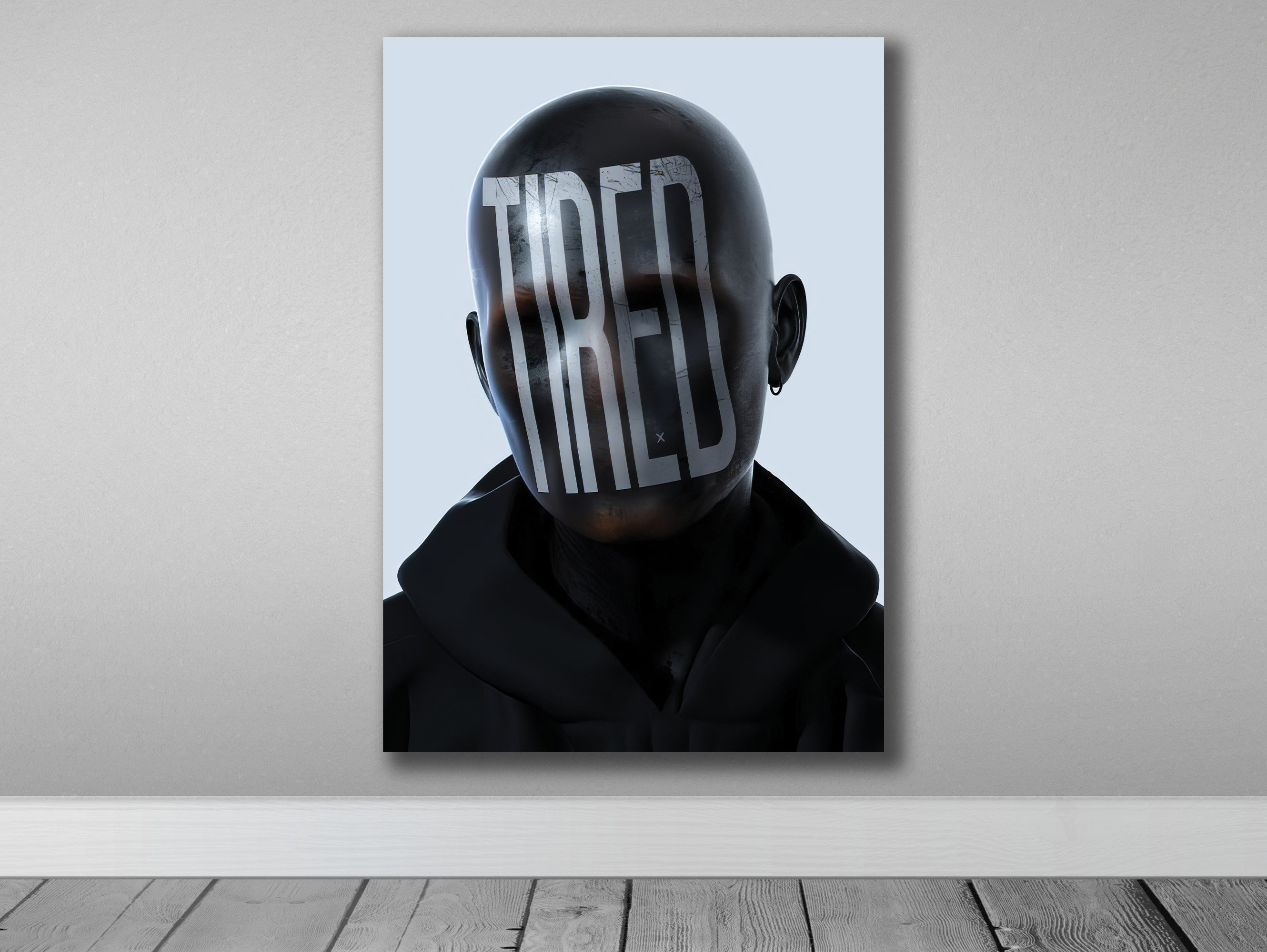 Veiled Exhaustion,Emotional Art, Contemporary Expression, Fa | Inspire ...