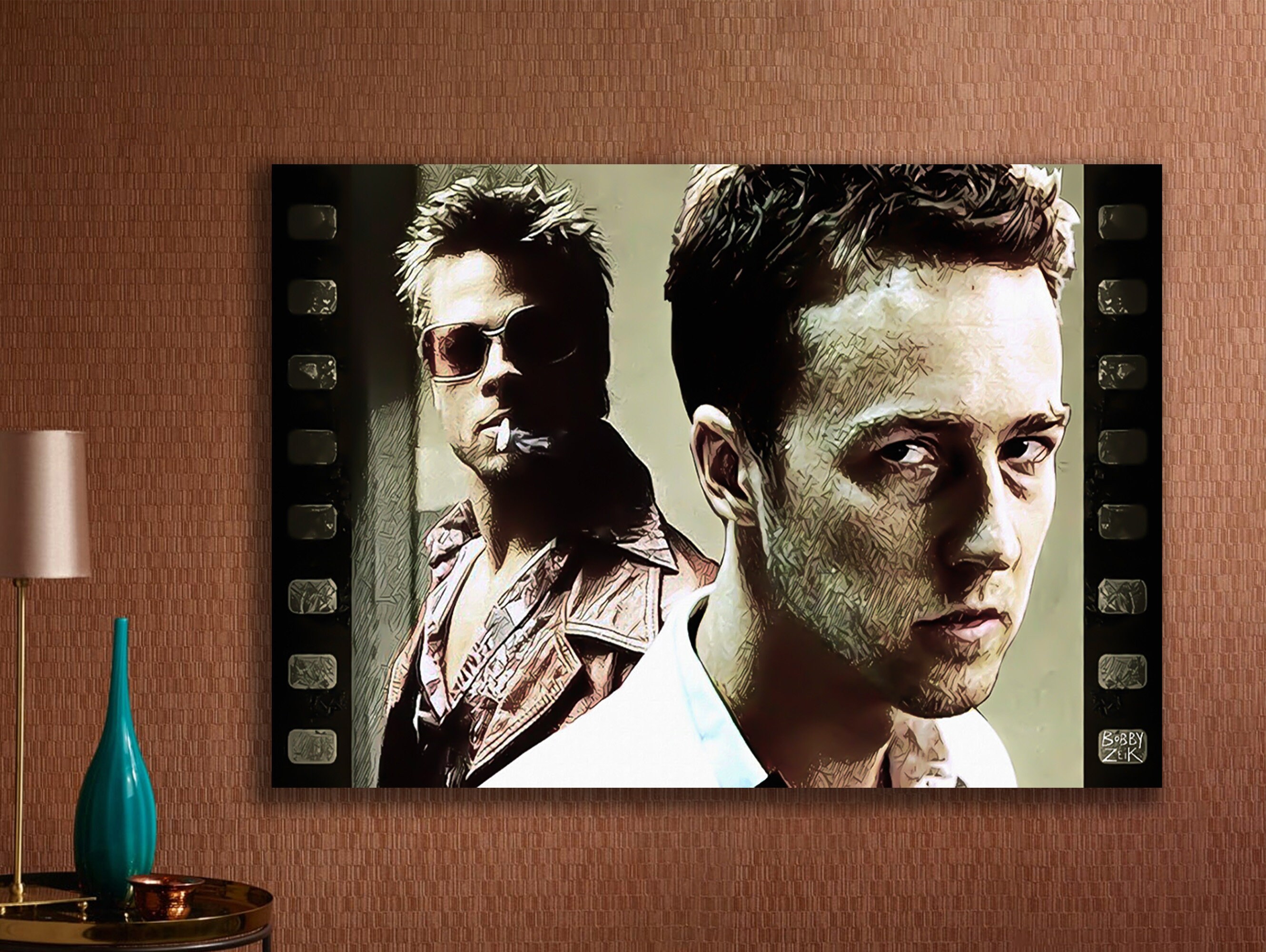 Tyler Durden Canvas, Celebrity Man Canvas Wall Decor, Fight | Inspire ...
