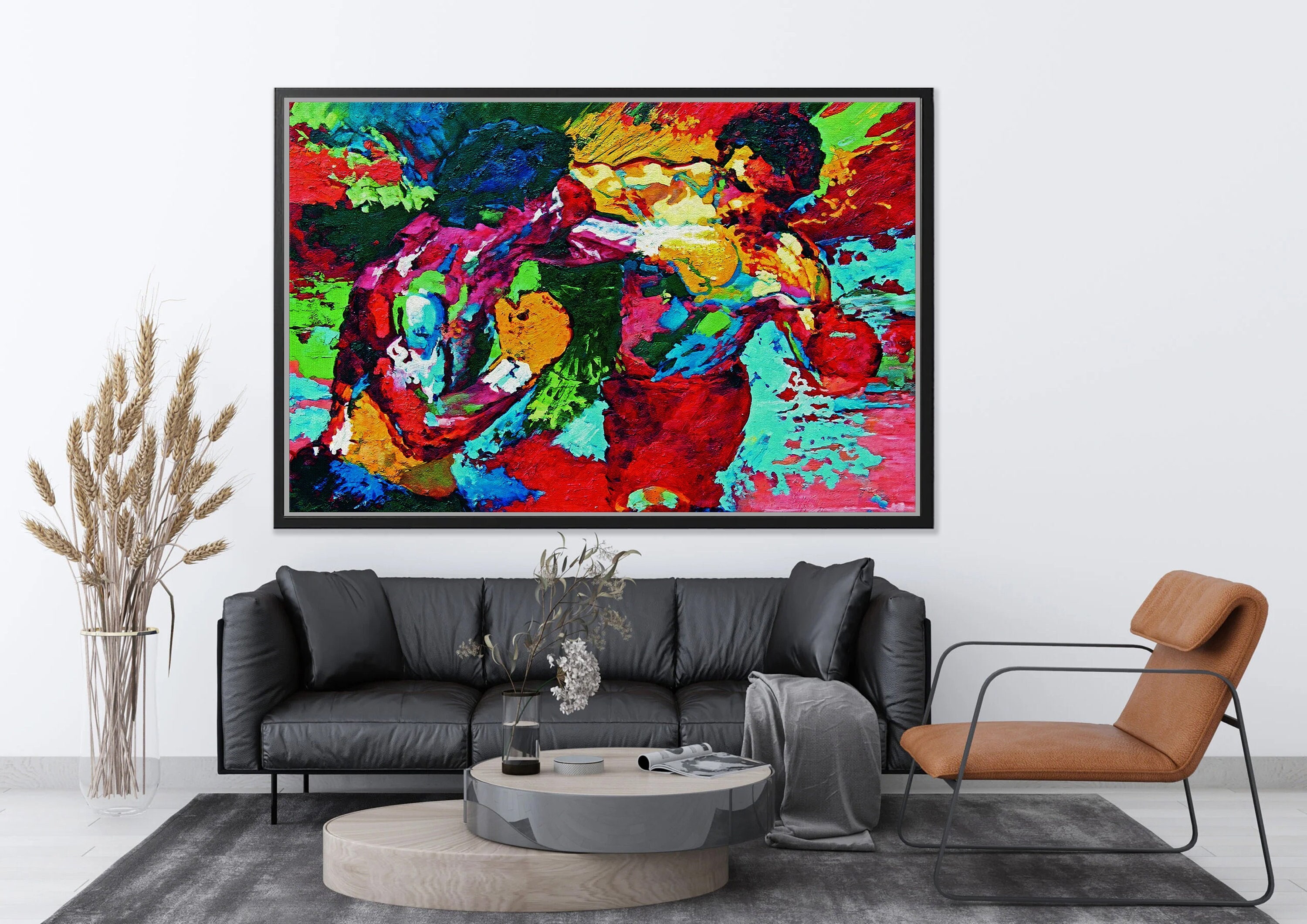 Leroy Neiman Rocky Balboa and Apollo Creed Oil Painting Prin | Inspire ...