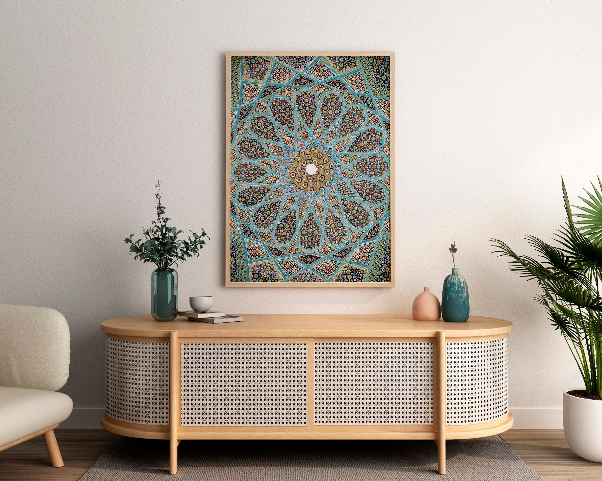 Ceiling of Hafez Tomb Traditional Persian Mosaic Art Print o | Inspire ...