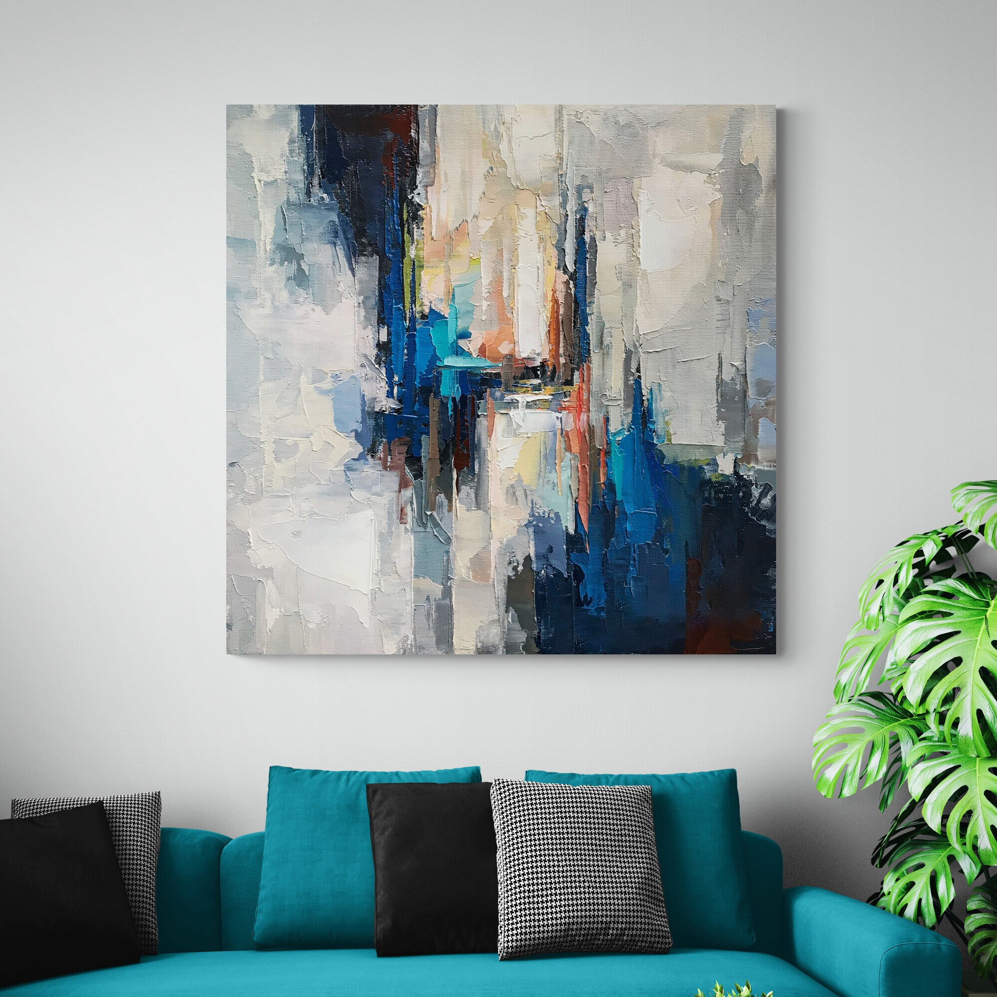 Urban Serenity,Abstract Painting, Cityscape, Modern Art, Urb | Inspire ...