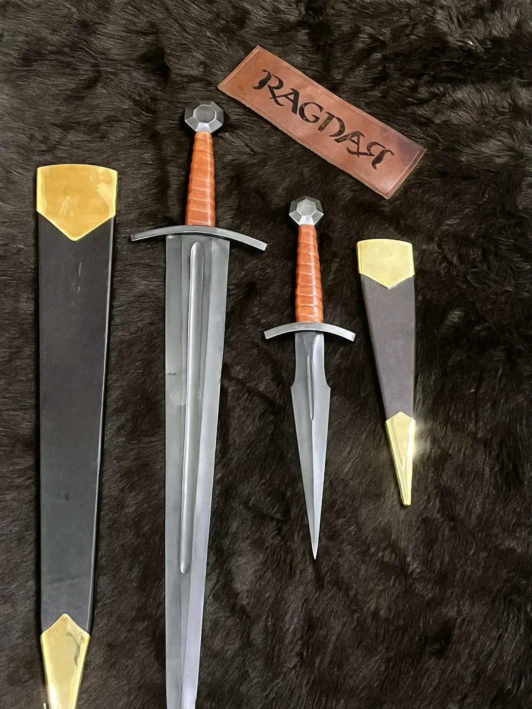 Medieval sword set of 2 Medieval weapon historical swords se | Inspire ...