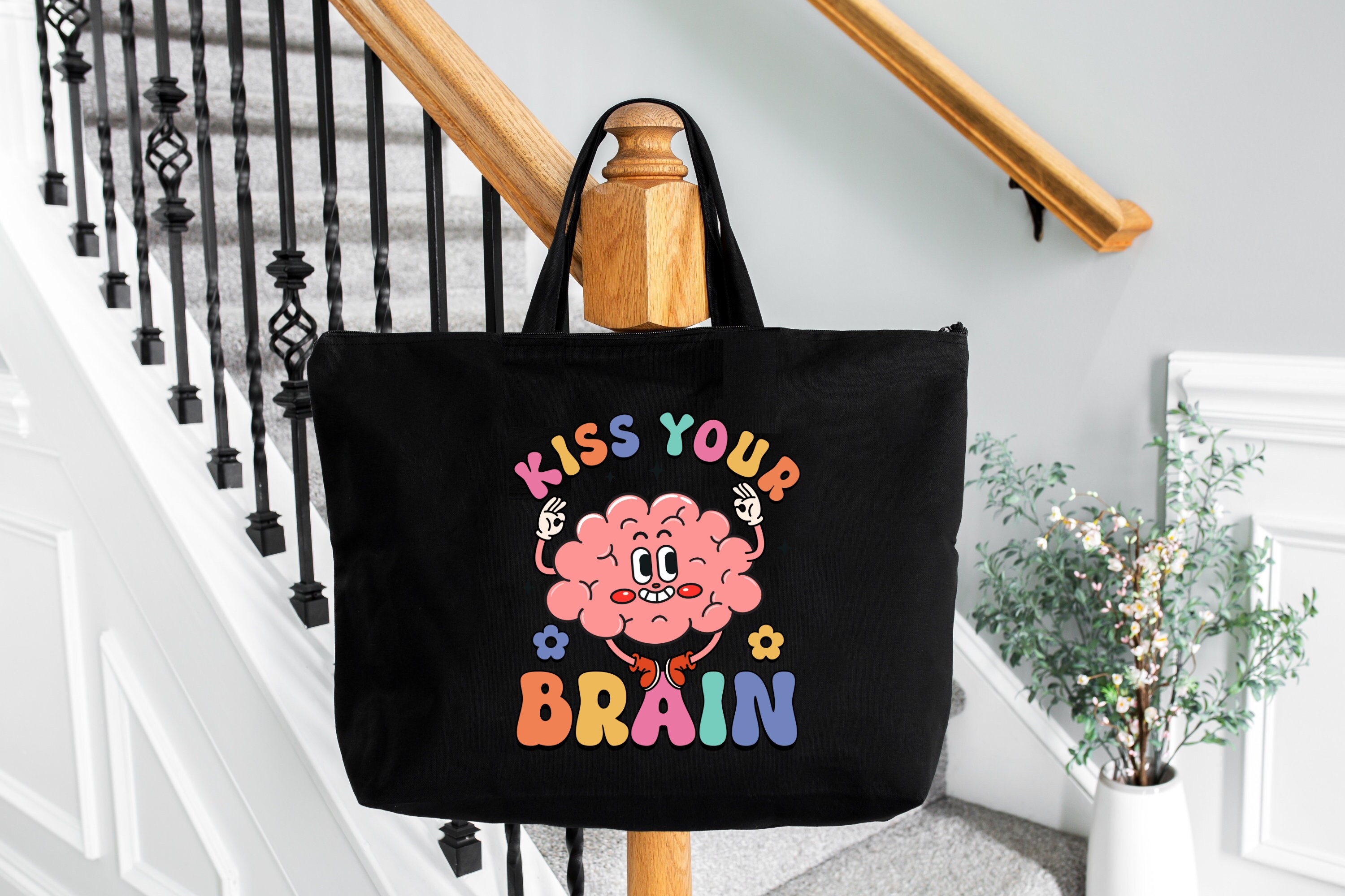 Kiss Your Brain Tote Bag Teacher Totes, Teacher Appreciatio | Inspire ...