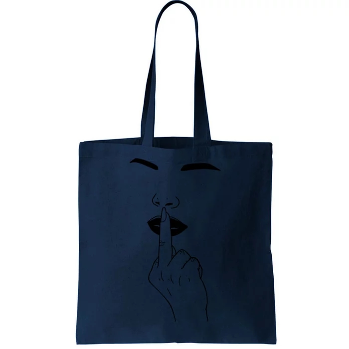Middle Finger Lips Tote Bag - Inspire Uplift