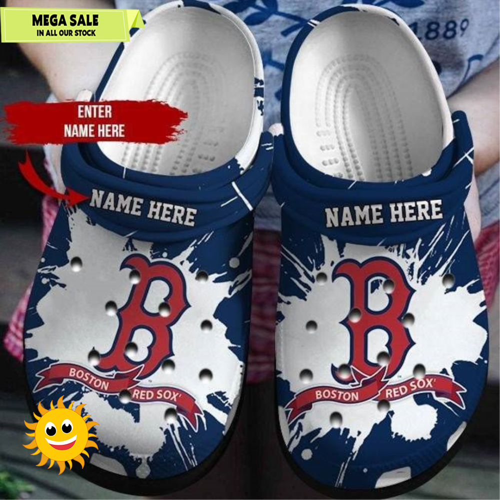 Personalized Red Sox Crocbland Clog 50607Tp, Custom Crocs | Inspire Uplift