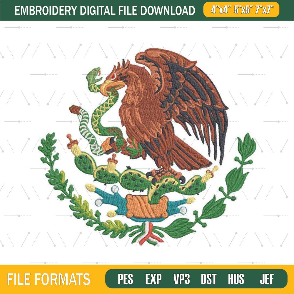 Mexico Mascot, Embroidery File, Embroidery | Inspire Uplift