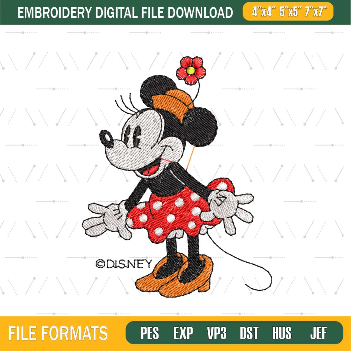 Embroidery Disney Mickey Girl Design ,png | Inspire Uplift