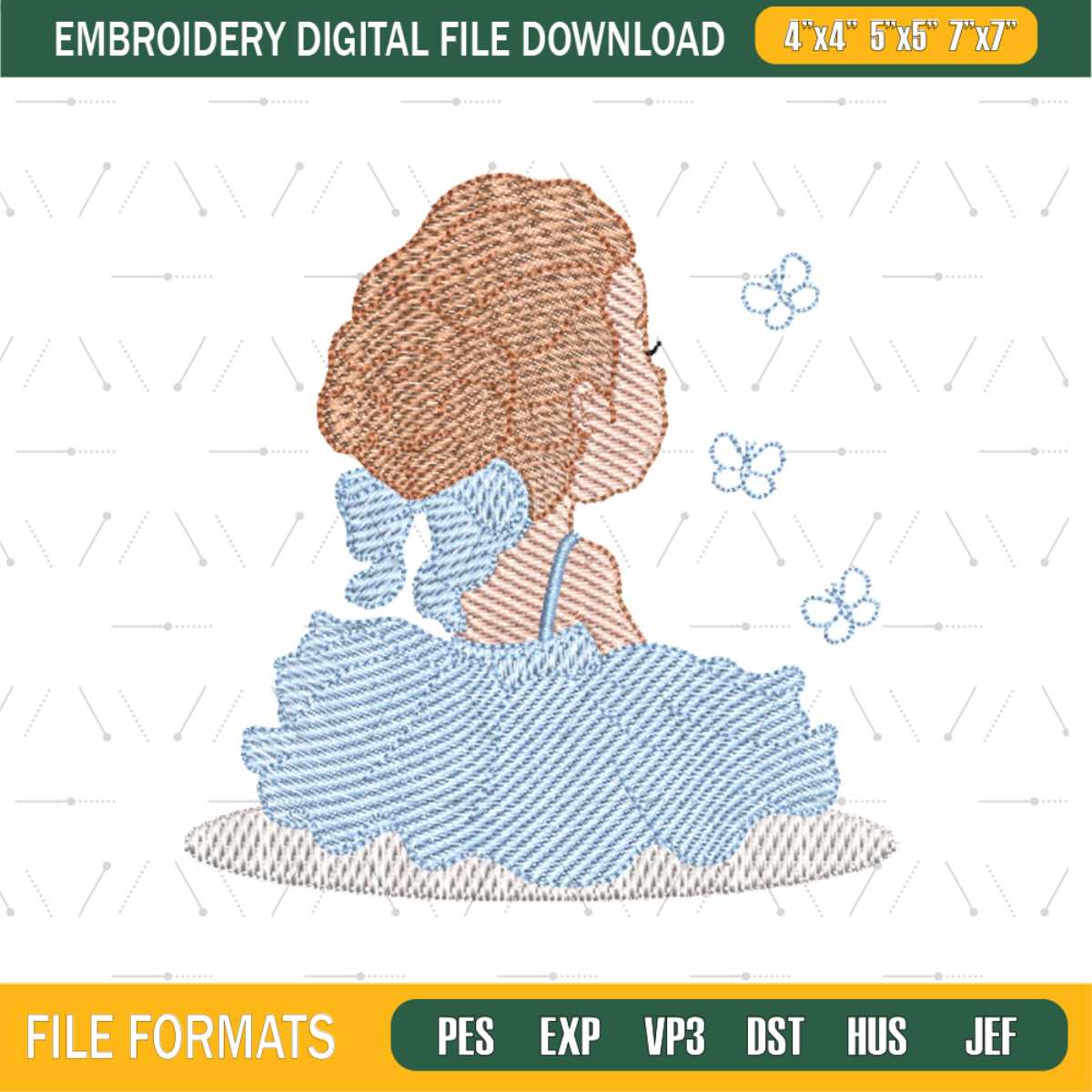 Barbie Girl Machine Embroidery Png | Inspire Uplift