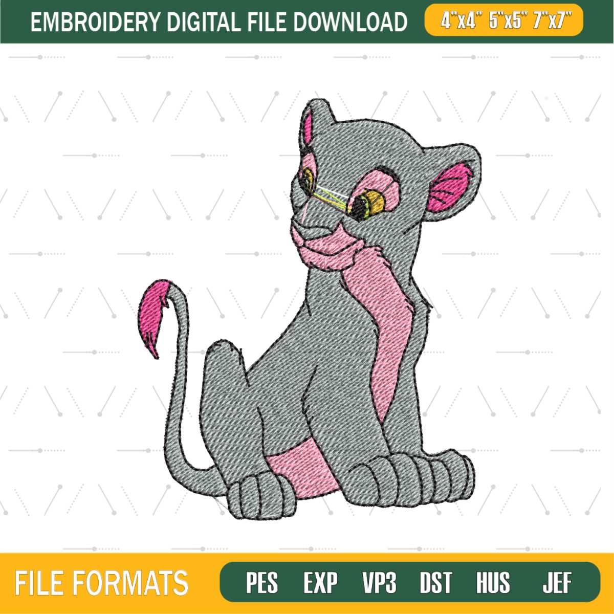 Lion King Nala Design Embroidery | Inspire Uplift