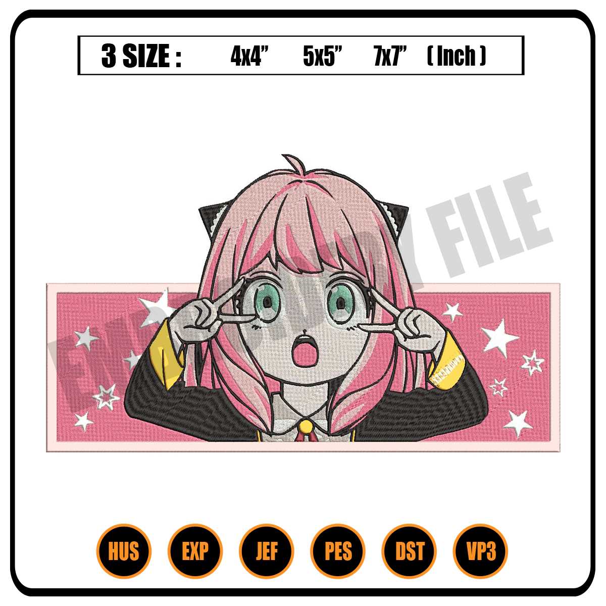 Anya box embroidery design, Spy family embroidery, Anime des | Inspire ...