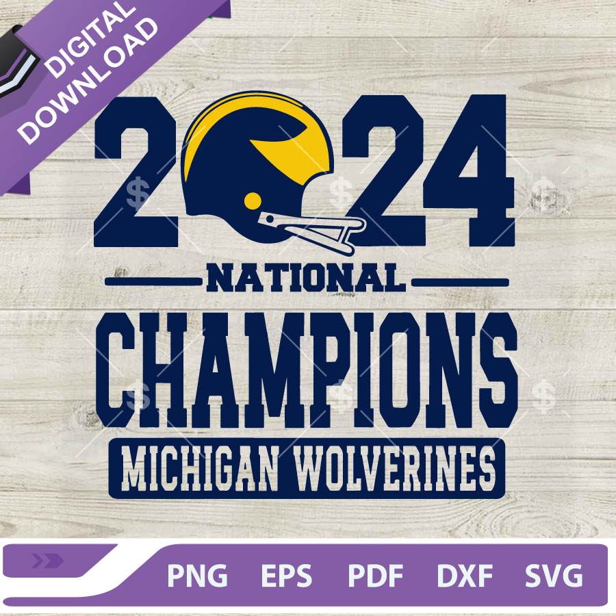 2024 National Championship Michigan SVG, Michigan Championsh | Inspire ...
