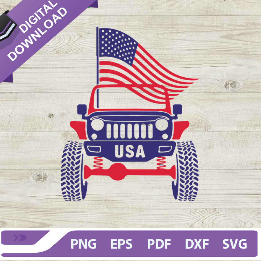 4th Of July Jeep SVG, American Flag Jeep SVG, Jeep Car SVG, | Inspire ...