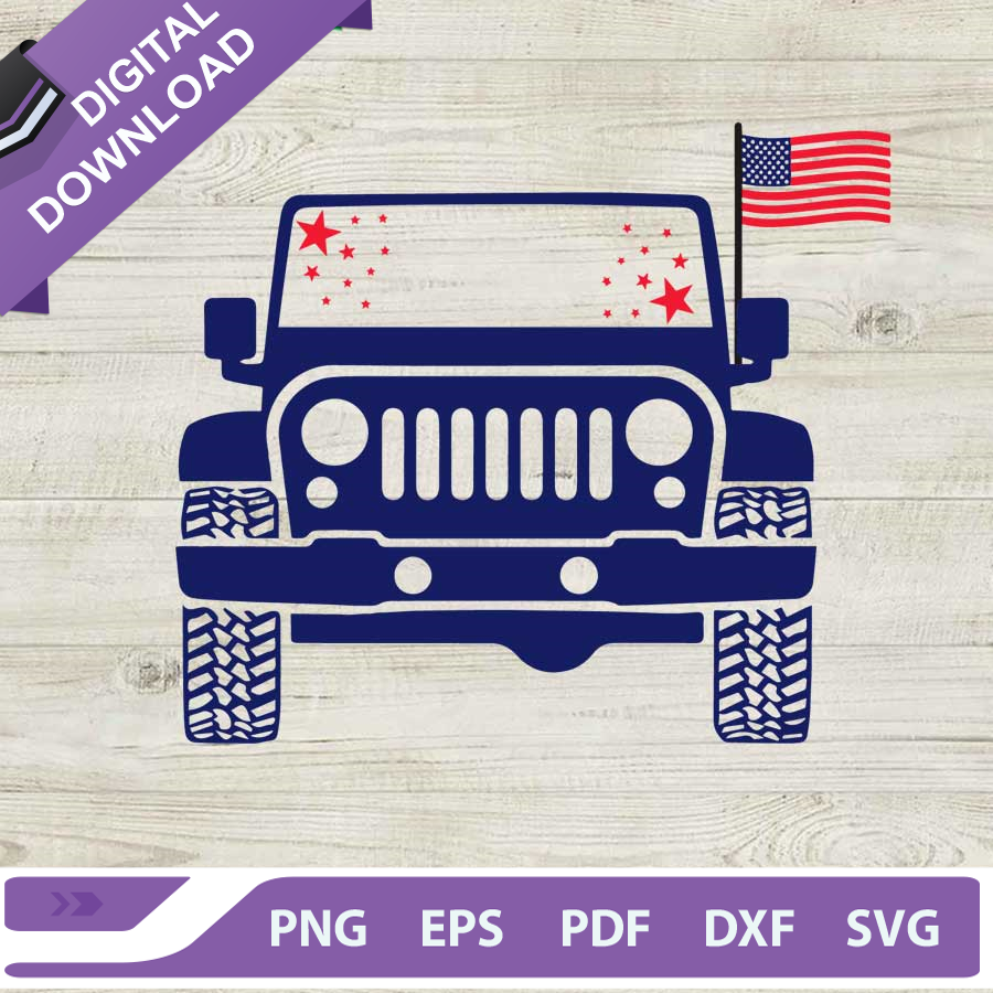 4th Of July Jeep SVG, American Flag Jeep SVG, Merica Flag Je | Inspire ...