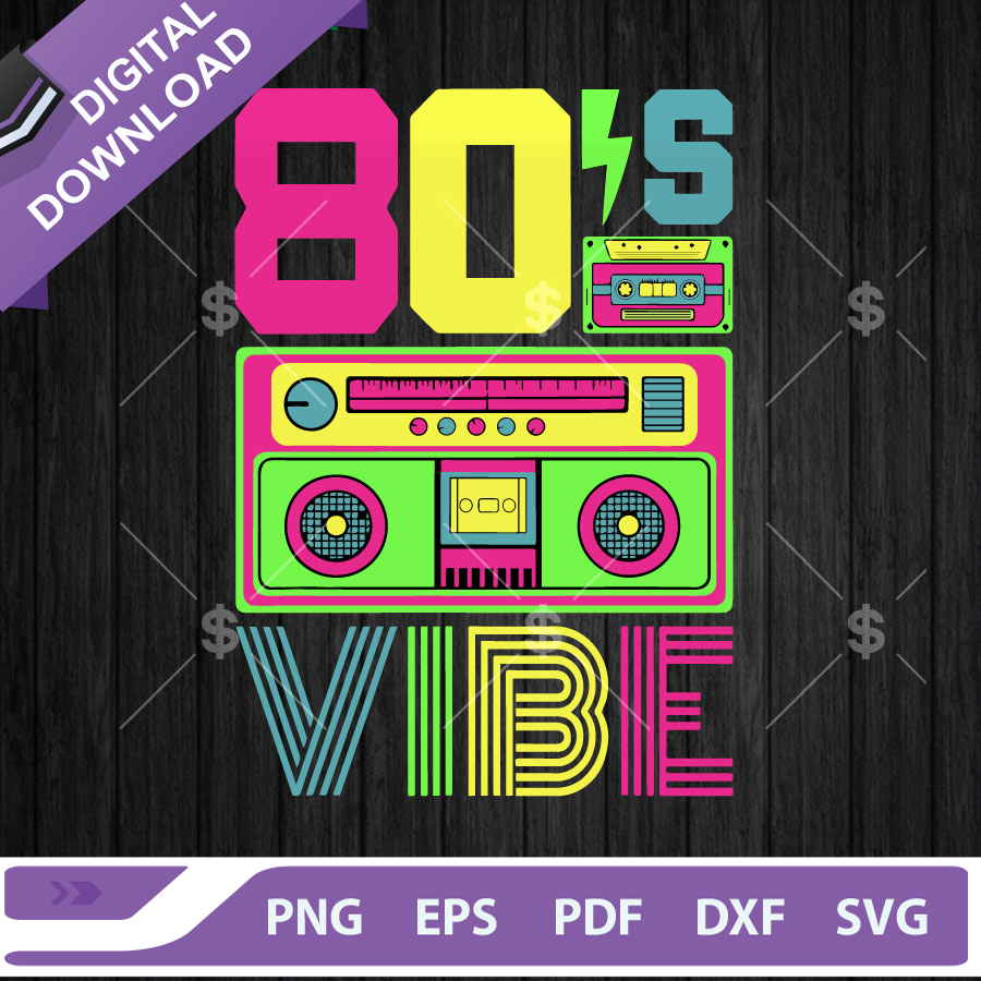 80s Vibe Cassette Tapes SVG, 80s Vintage Retro Style SVG, 19 | Inspire ...