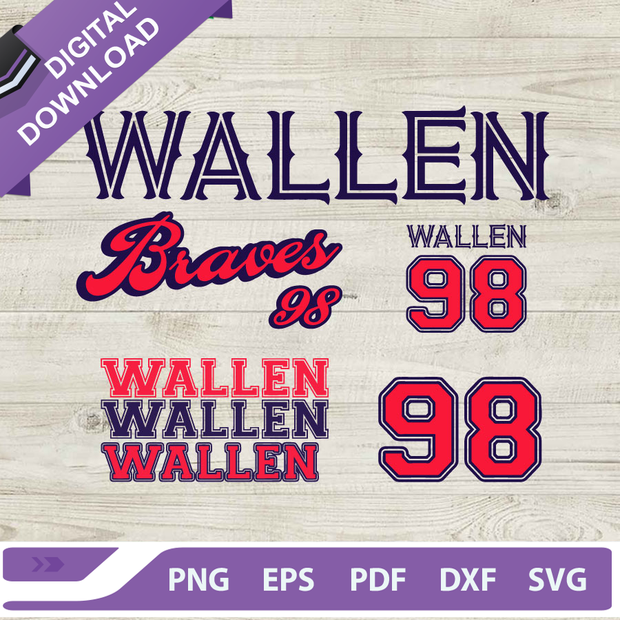 98 Braves SVG, Morgan Wallen SVG, Country Music SVG, Wallen | Inspire ...
