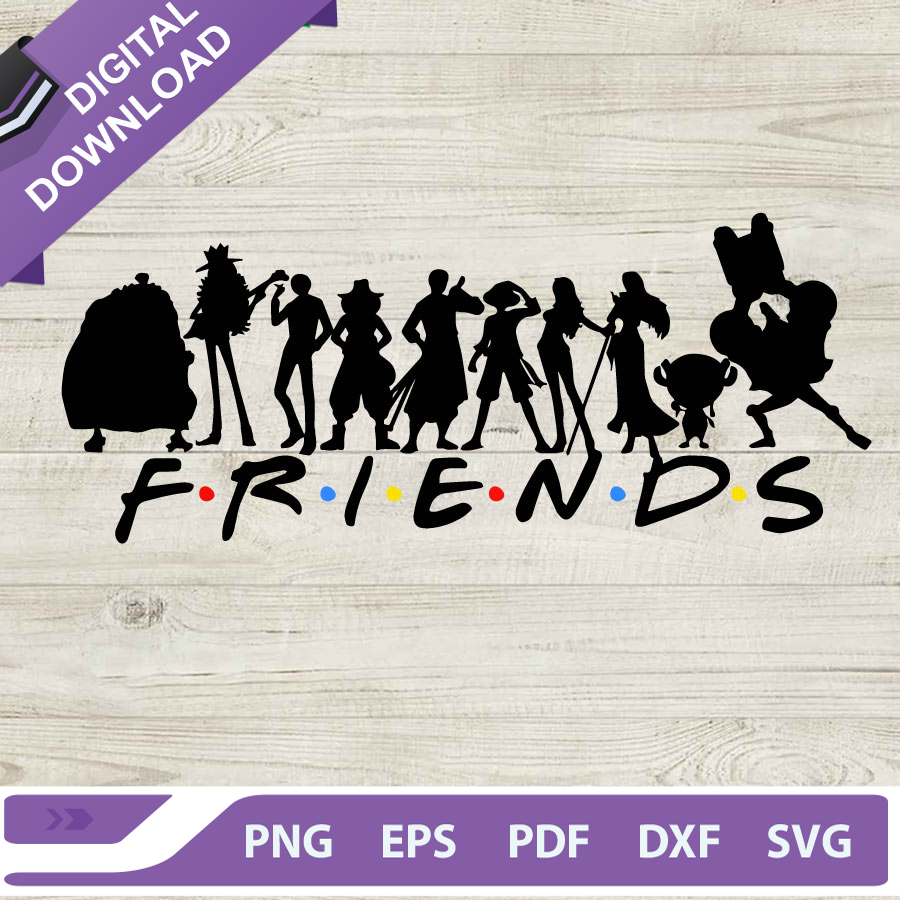 Anime One Piece Friends SVG, Straw Hat Pirate Friends SVG, O | Inspire ...