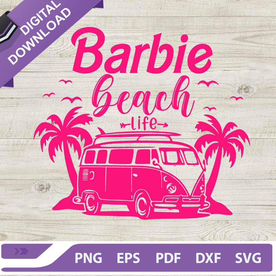 Barbie Beach Life SVG, Come on Barbie Lets Go Party SVG, Ret | Inspire ...