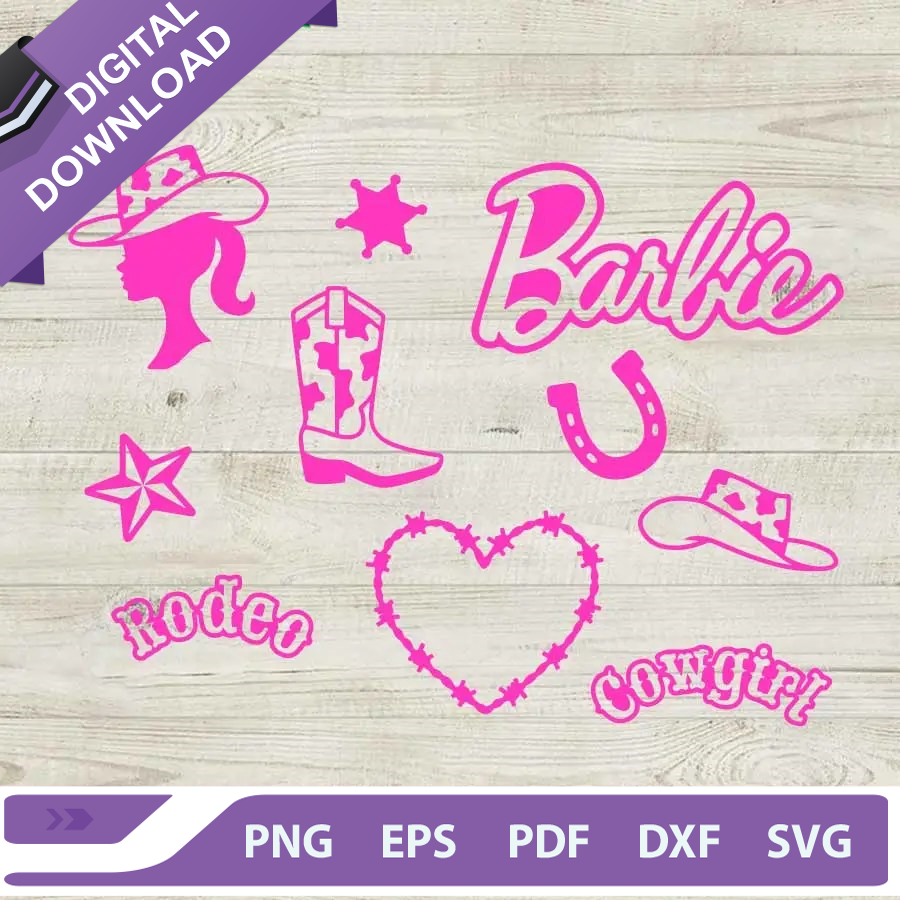 Barbie Cowgirl Rodeo SVG, Cowgirl Barbie SVG, Rodeo Barbie b | Inspire ...