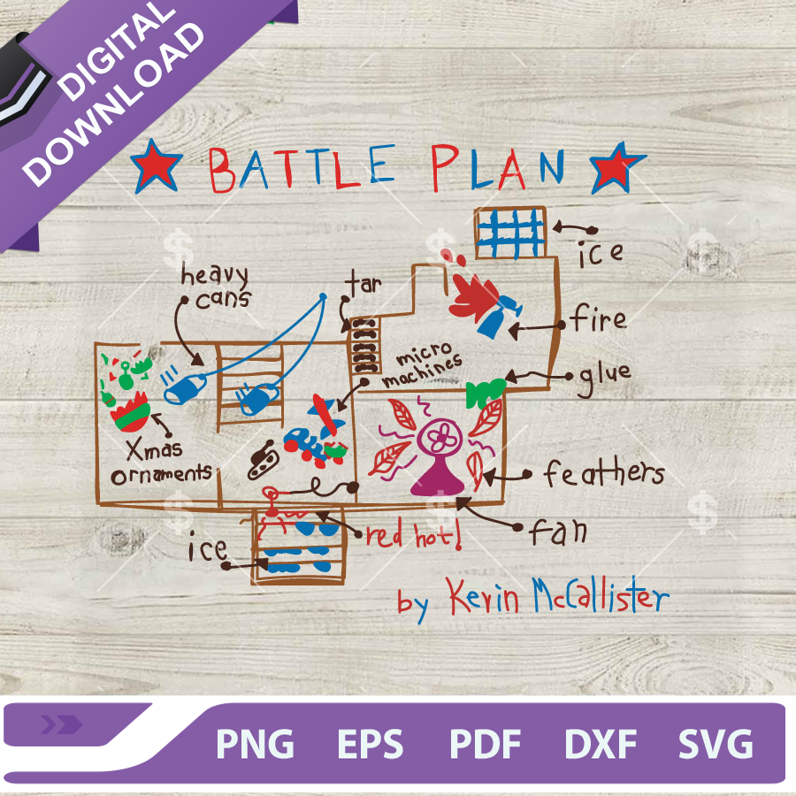 Battle Plan By Kevin McCallister SVG, Home Alone Battle Plan - Inspire ...