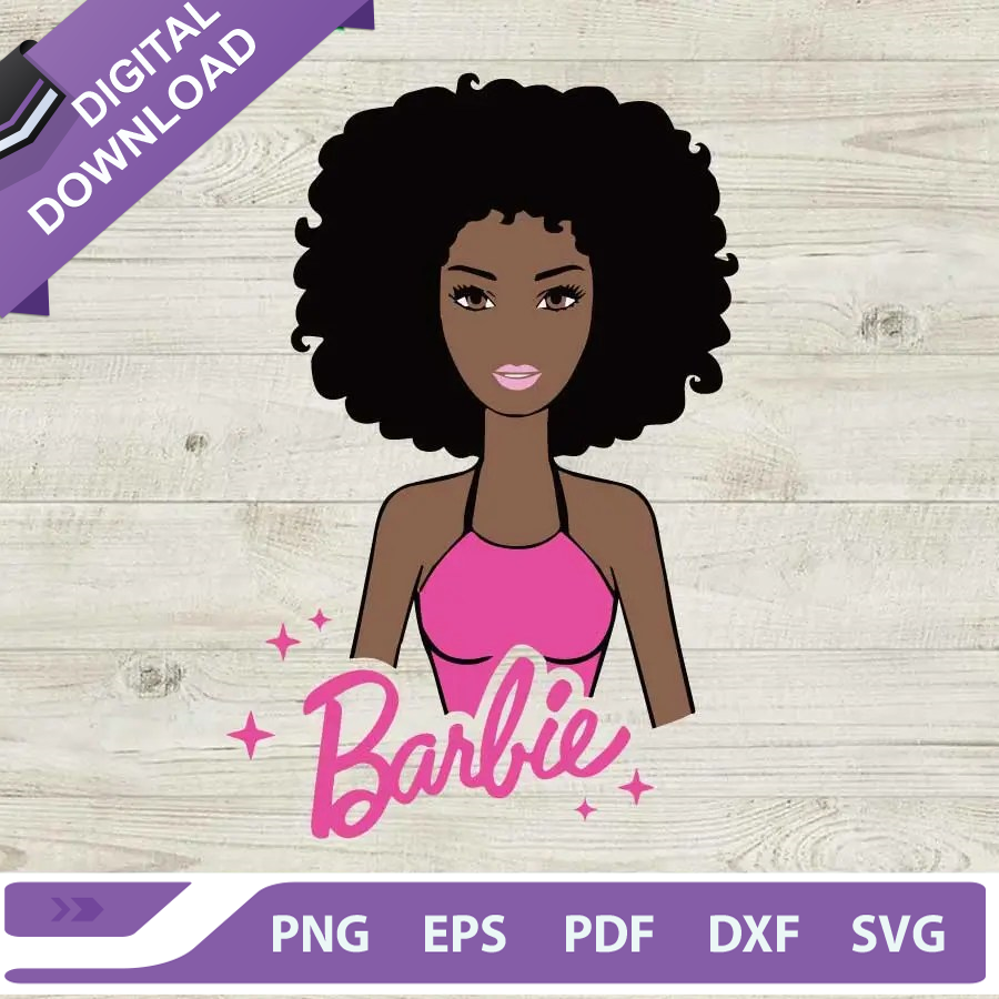 Black Barbie Girl SVG, Afro Black Barbie SVG, Barbie Movie | Inspire Uplift