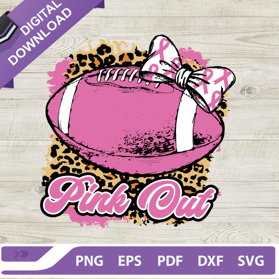 pink out football svg - Inspire Uplift