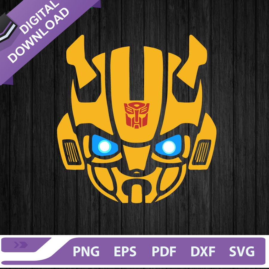 Bumblebee Face SVG, Bumblebee SVG, Transformer SVG | Inspire Uplift