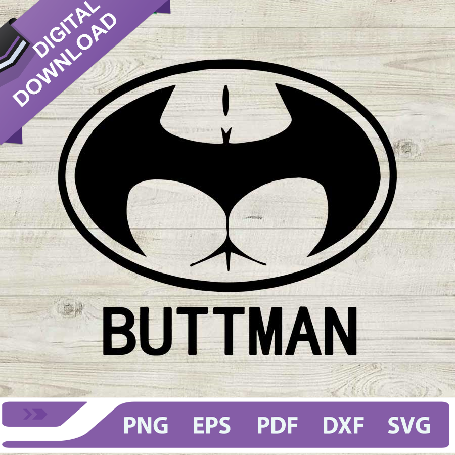 Buttman SVG, Batman Logo SVG, Batman Butt Logo SVG | Inspire Uplift