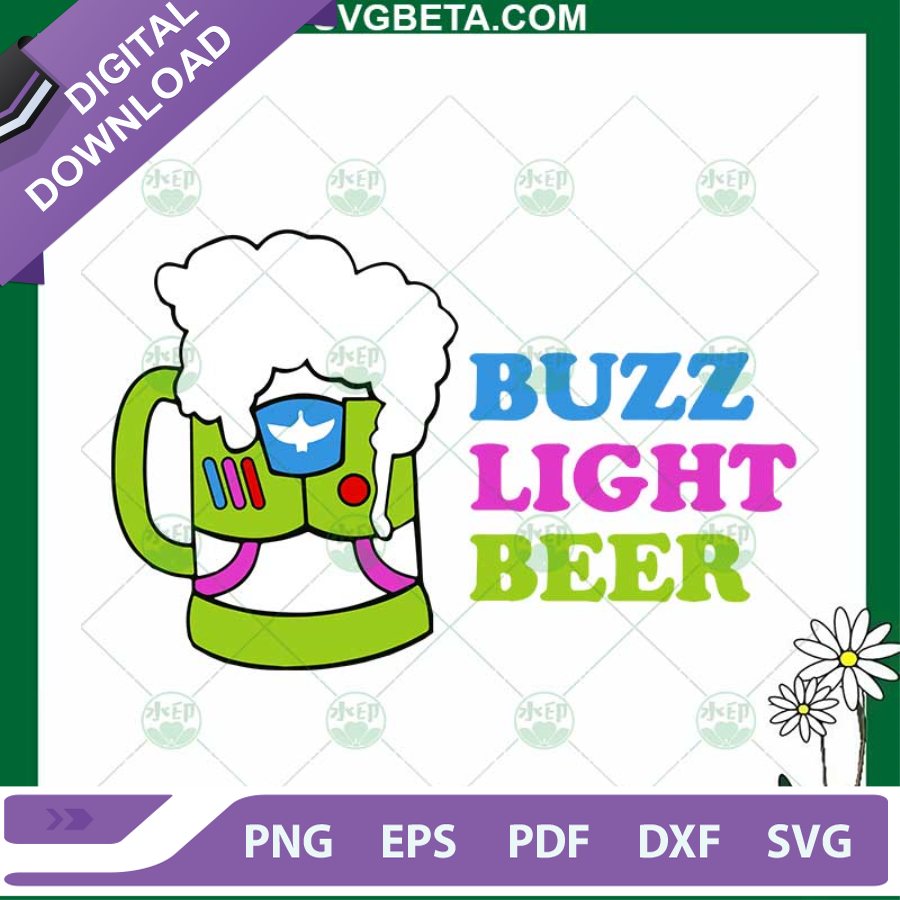 buzz light beer svg - Inspire Uplift