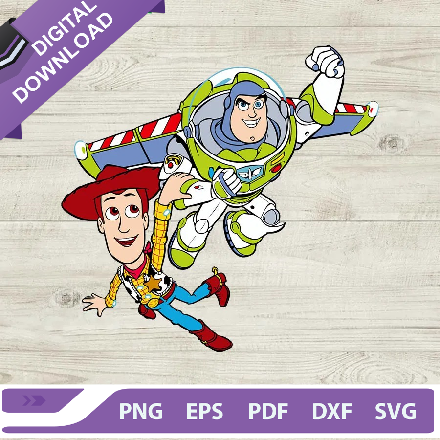 Buzz lightyear and woody SVG,Toy story SVG, Woody and Buzz - Inspire Uplift