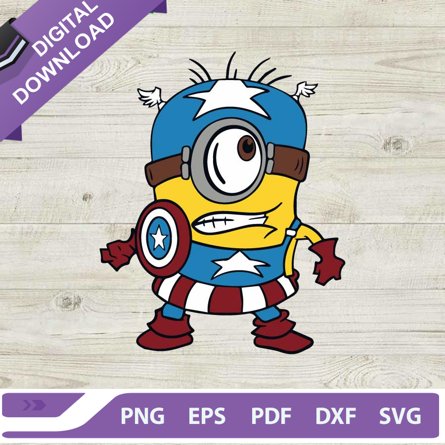 Captain america minions SVG, Minions SVG, Minions superheroe - Inspire ...
