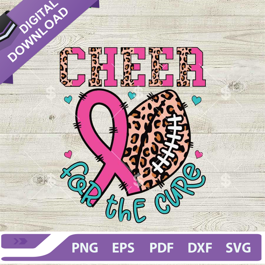 Cheer For The Cure Awareness Ribbon SVG, Breast Cancer Pink | Inspire ...
